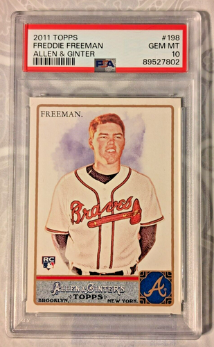 Freddie Freeman Rookie Card - 2011 Topps A&G #198 - PSA Graded GEM MT ...