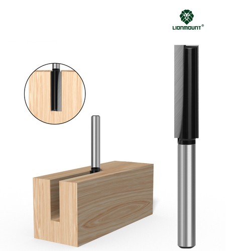 1/2 12mm Shank Extra Long Straight Router Bits Double Flute Wood Cutter ...