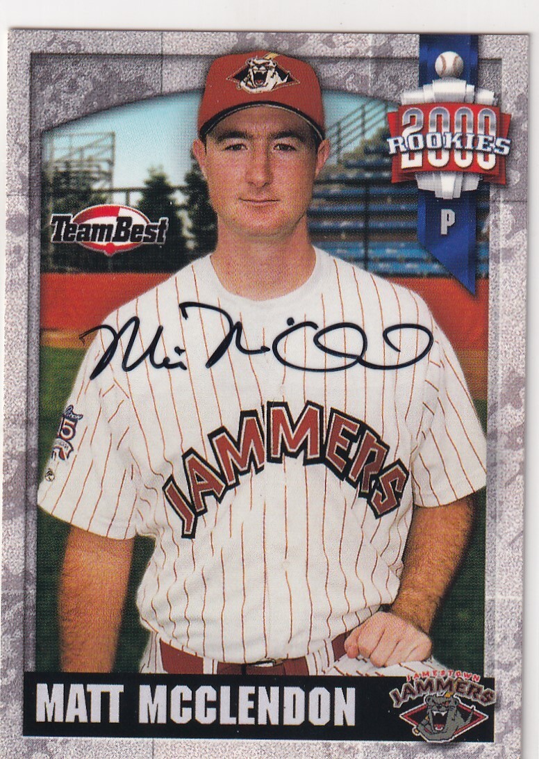 2000 TEAM BEST AUTOGRAPHS RC MATT MCCLENDON AUTO ROOKIE BASEBALL JC ...