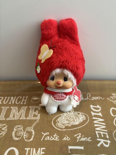 Monchhichi Chimu tan Sanrio Collaboration My Melody Keychain | eBay