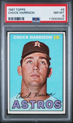 1967 Topps Chuck Harrison #8 PSA 8 NM-MT Houston Astros | eBay
