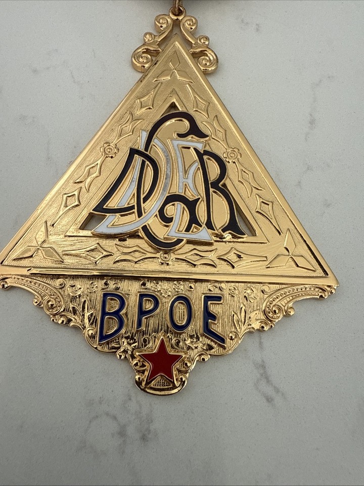RARE Vintage BPOE Elks Lodge 853 Exalted Ruler Ceremonial Collar ...