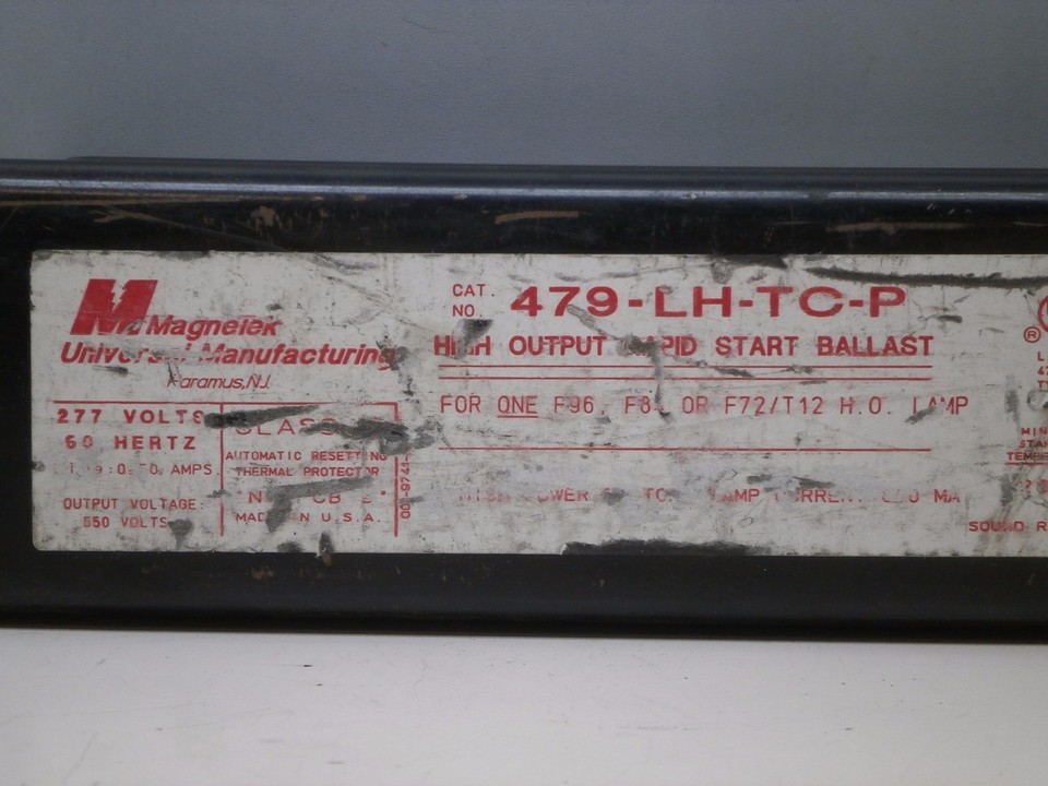 MagnetTek 479-LH-TC-P 277-Volt Ballast for (1) F96 or F72T12 Lamp 277V ...