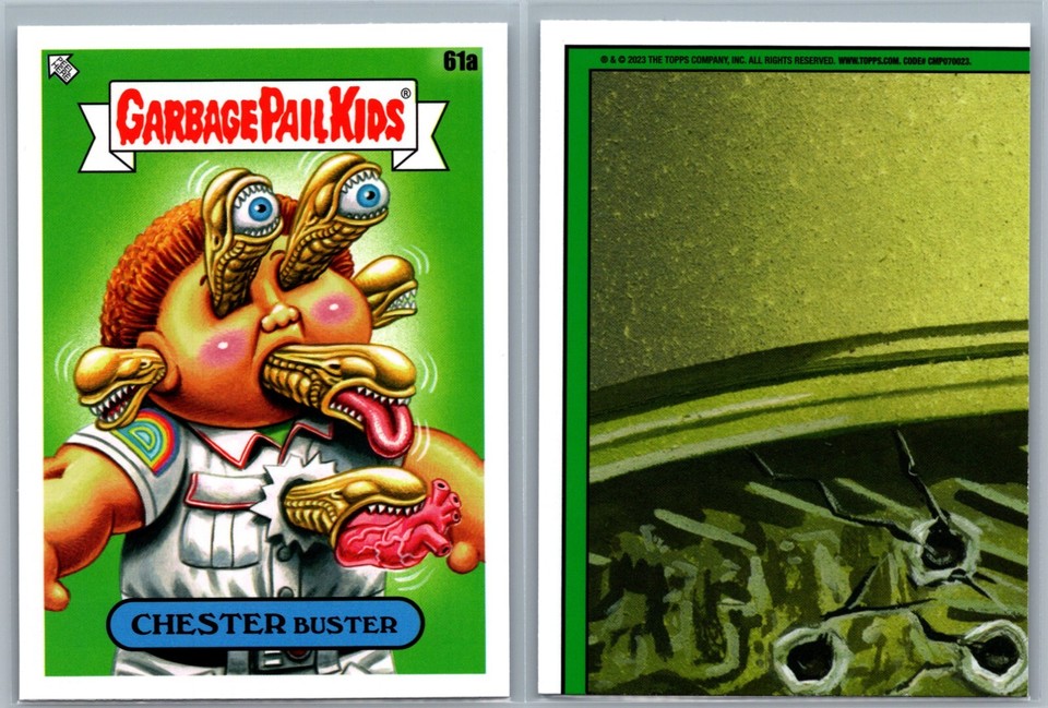 Aliens Xenomorph Ridley Scott Weaver Garbage Pail Kids Horror Spoof 2 ...