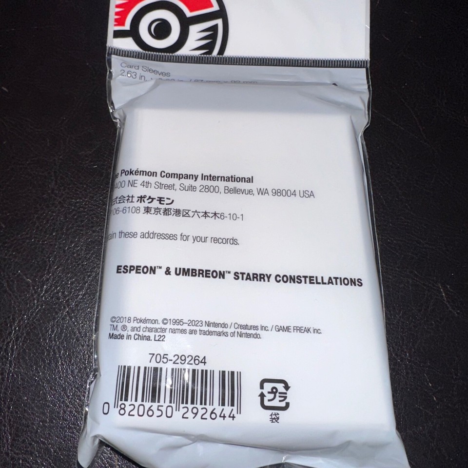 NEW Pokemon Center TCG 65 Card Sleeves Espeon & Umbreon Starry ...