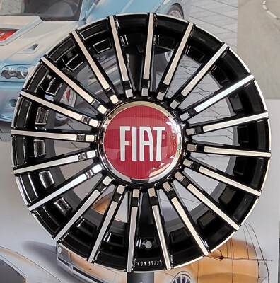 4x Fiat 500 500 Cabrio 6jx15" Wheels | Black | 35 Offset | 4x98 Bolt ...