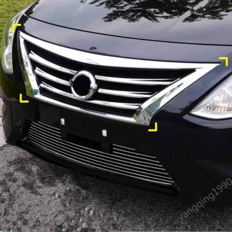 For Nissan VERSA SEDAN 2015 2016 2017 2018 Chrome Front Grille Grill ...