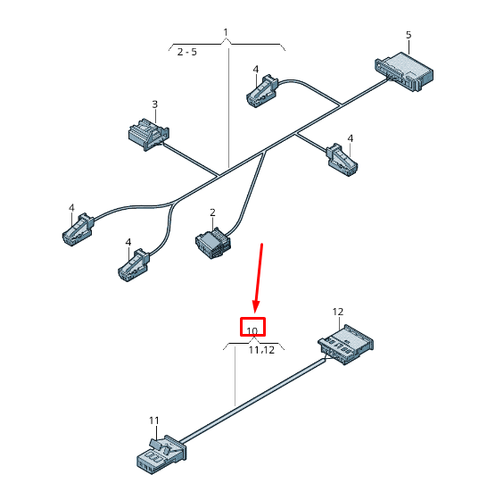 AUDI RS7 SPORTBACK 4G EMERGENCY CALL MODULE ADAPTER WIRING 4G0971300 NO ...