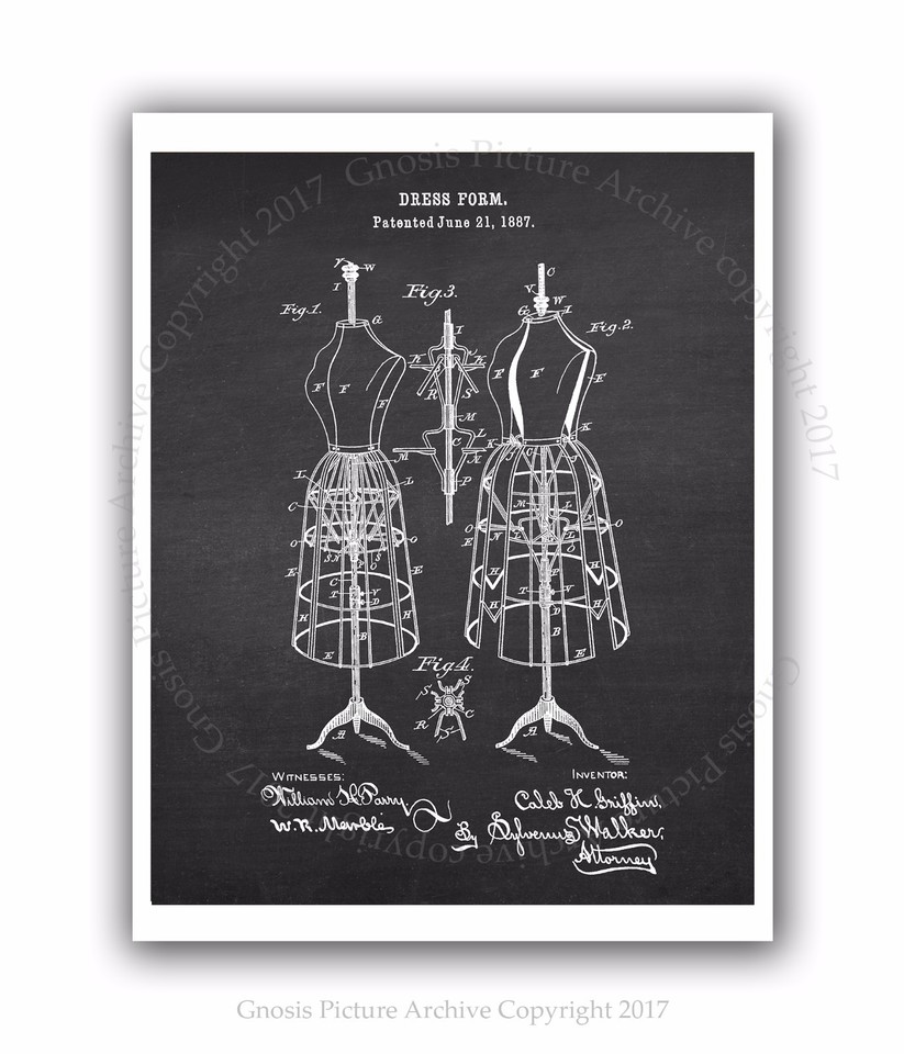 Dress Form Decor Art Prints set of 6 unframed Sewing craft room wall ...