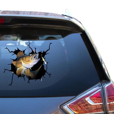 Walleye Fish Stickers For Windows Walleye Fishing Car Decal Meme For ...