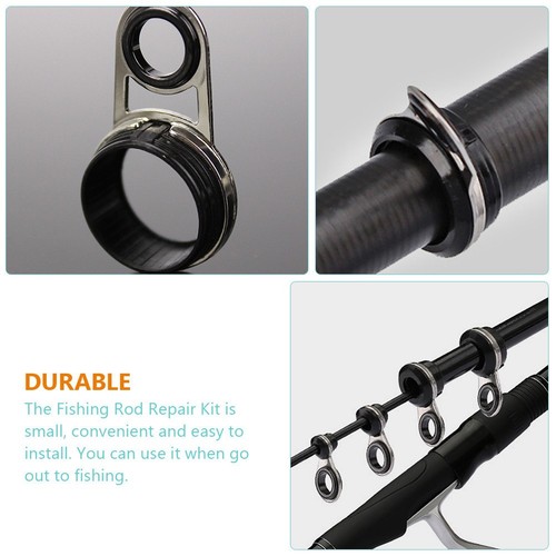 3 Sets of Fishing Rod Tip Ring Kit Outdoor Fishing Guide Ring Kit Rod ...