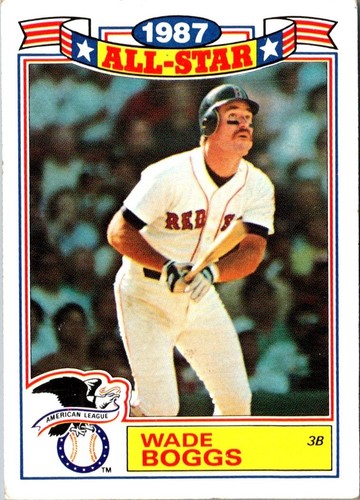 1988 Topps Glossy All-Stars Wade Boggs #4 Boston Red Sox Baseball Card ...