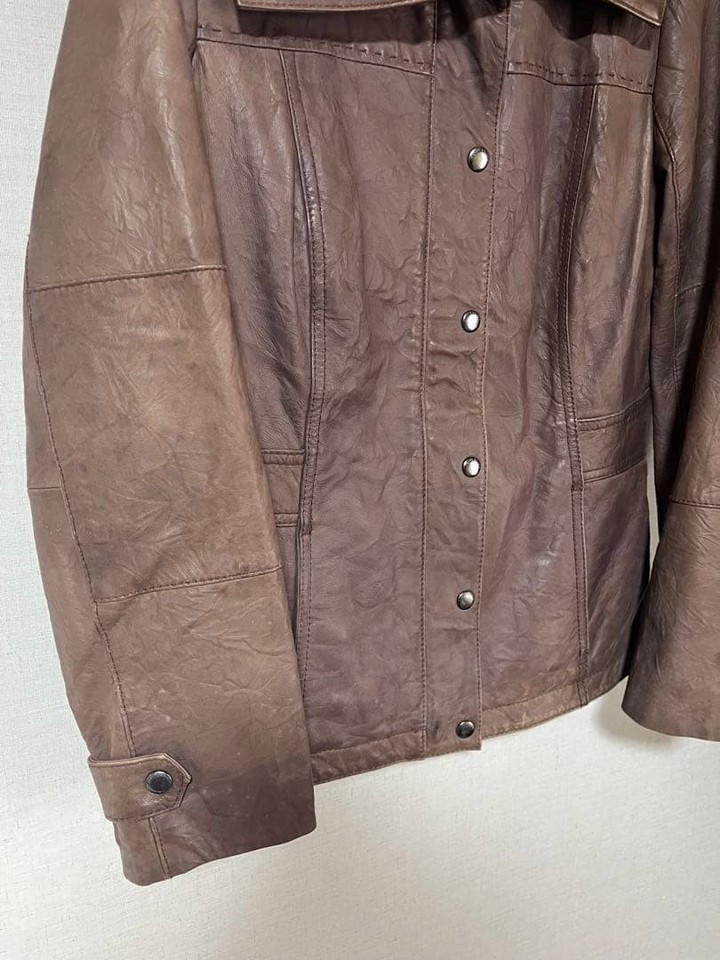 Eddie Bauer Leather Jacket Men M Goat Skin Brown Soft Durable Classic ...