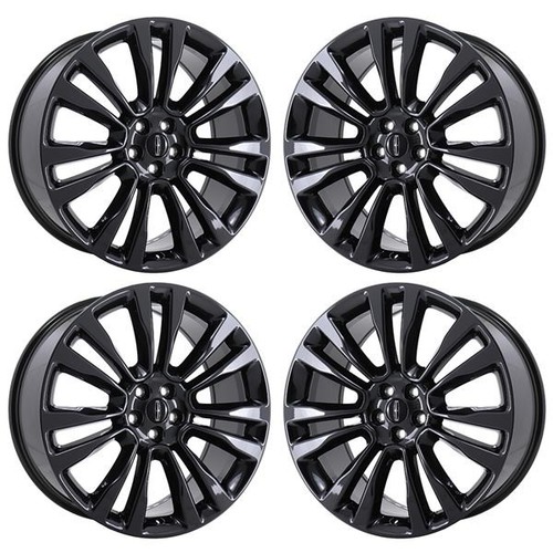 21" LINCOLN MKX PVD BLACK CHROME WHEELS-C RIMS FACTORY OEM 10077 ...