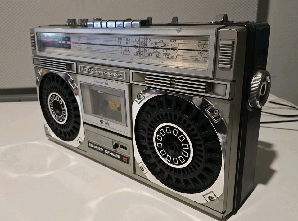 SHARP GF-6060 Vintage BoomBox Cassette AM/FM Radio Works | eBay