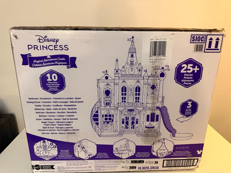 Mattel Disney Princess Ultimate Castle 4ft Lights Sounds 3 Levels 25 ...