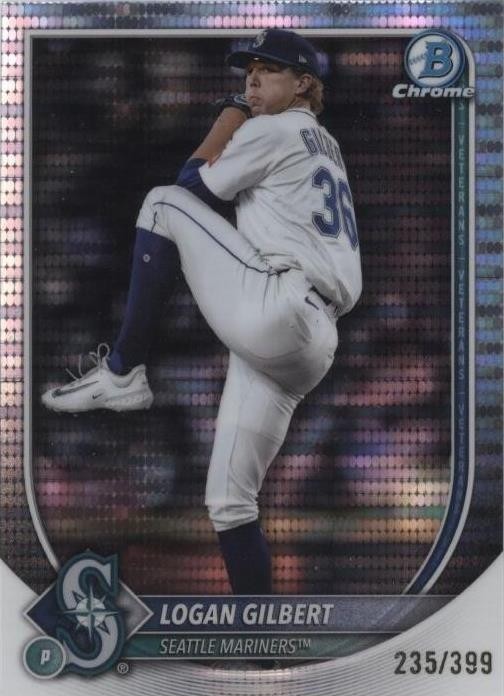 2025 Bowman Chrome - Logan Gilbert #9 Pulsar Refractor /399 for sale ...