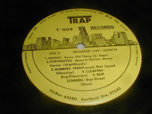 TRAP Records Sampler 10-29-79 Comp LP Wipers PDX KBD PUNK Smegma Lo-Tek ...