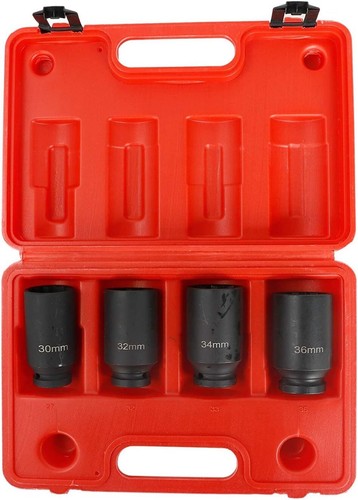 4pc 12 POINT 1/2" Dr Deep Spindle Axle Nut Socket Set METRIC 30mm 32mm ...