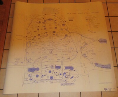 RARE 65 Version New York WF 46" X 42" General Site Plan Reproductive ...