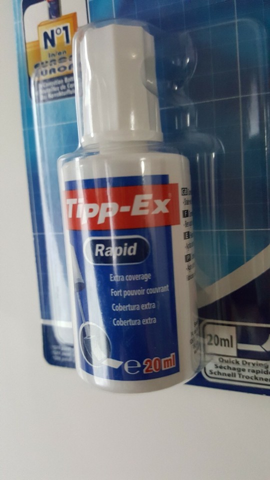 2 X Tipp-Ex Correction Kit Fluid Bottle Correction Business White Tipex ...