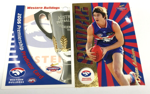 2006 Select AFL Champions Draft Rookie PRC16 Dylan Addison+Predictor W ...