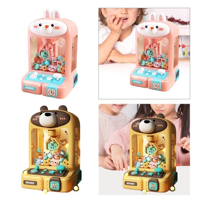 Mini Vending Machine with 10 Mini Plush Animals Claw Machine for Home ...