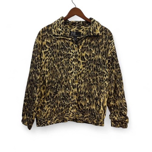 Leopard print zip up jacket #wildstyle Size women's small | eBay