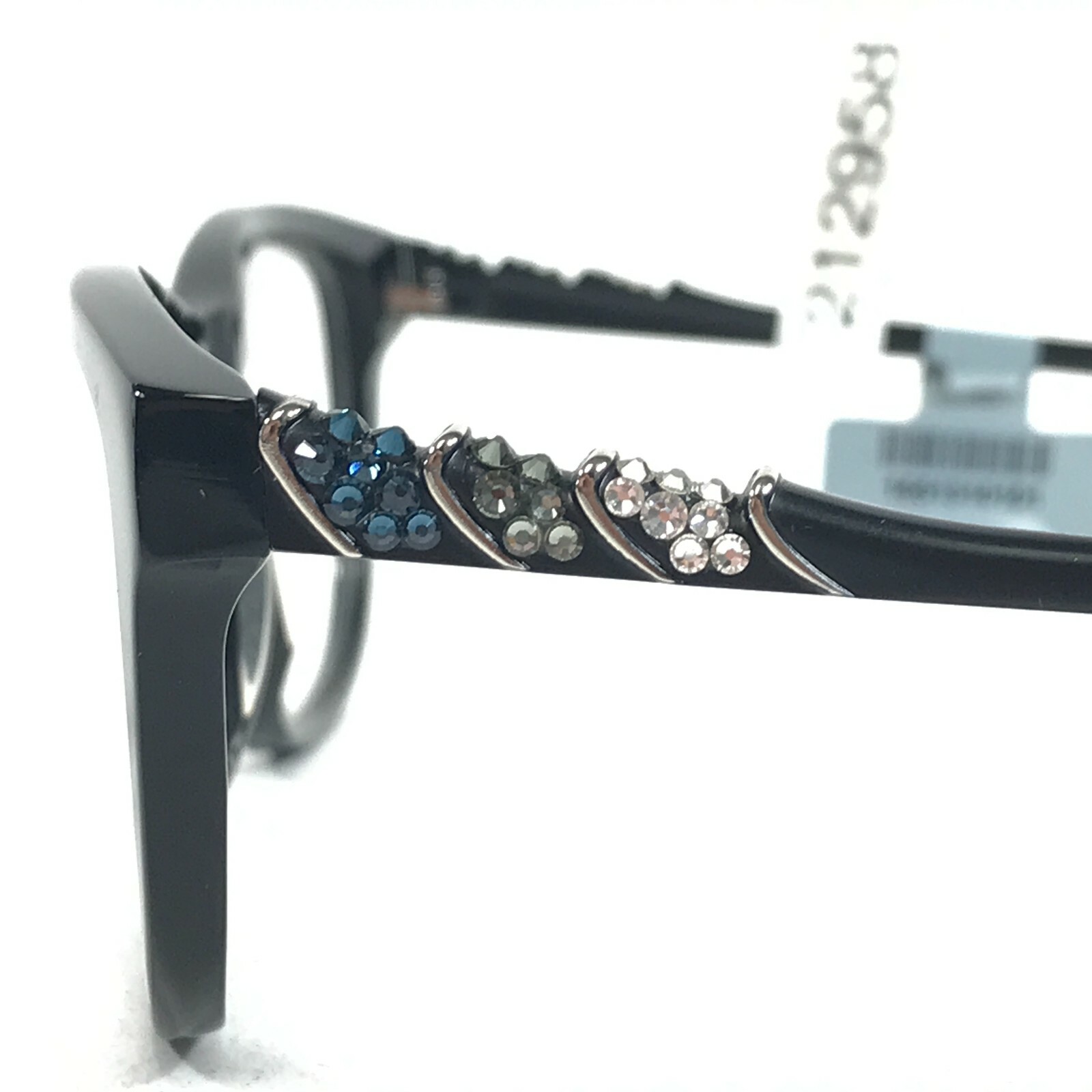 Jimmy Crystal Eyeglasses Frames VALLETTA Black Swarovski Crystals 53-16 ...