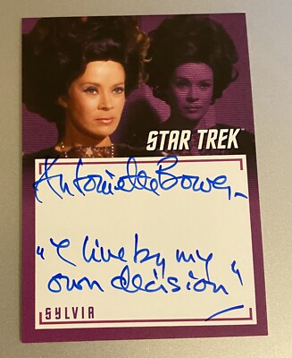 STAR TREK TOS CAPTAINS COLLECTION A10 ANTOINETTE BOWER INSCRIPTION ...