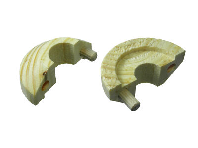 2 X Pine Pipe Rose Radiator Collar Rings Solid Wood For 15mm Pipework ...