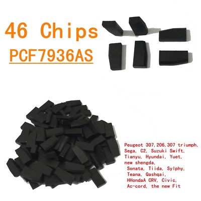 100PCS *Car Key Chips,PCF7936AS ID46 Original Auto Blank Transponder ...