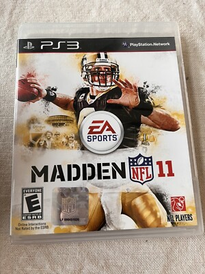Madden NFL 11 Football Sony PlayStation 3 PS3 Game. Drew Brees ...