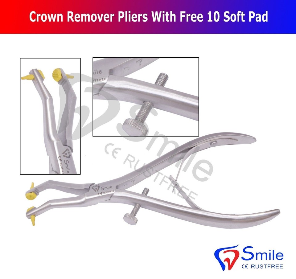 Professional Orthodontics Crown Remover Pliers & 10 Soft Pads CE SD ...