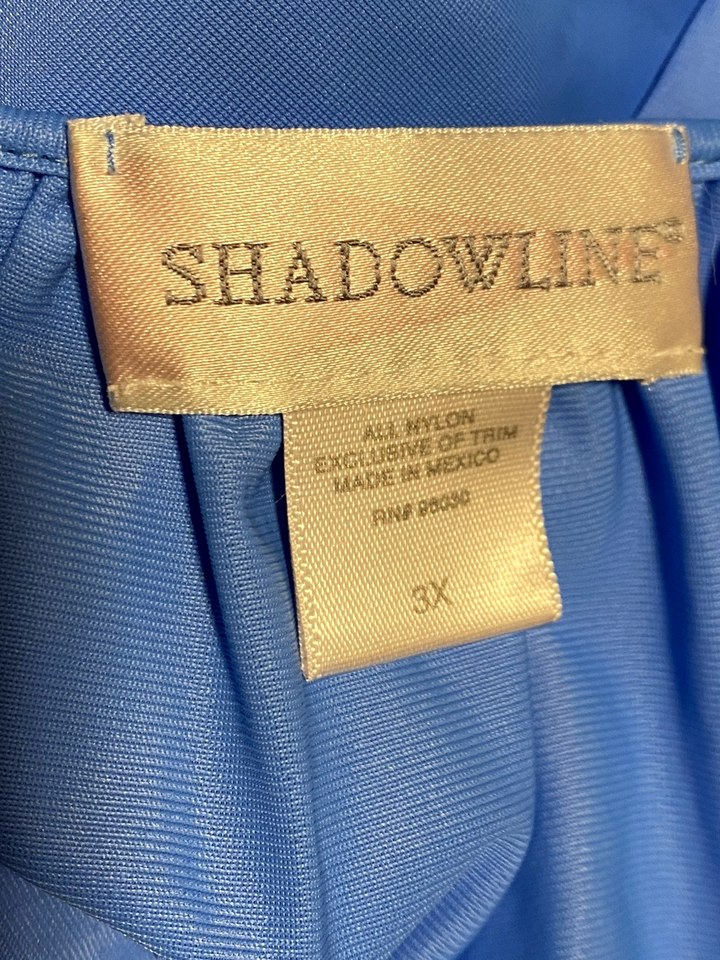 VTG 70's SHADOWLINE ROYAL BLUE W/ EMBROIDERED YOKE LONG NYLON NIGHTGOWN SZ 3X | eBay