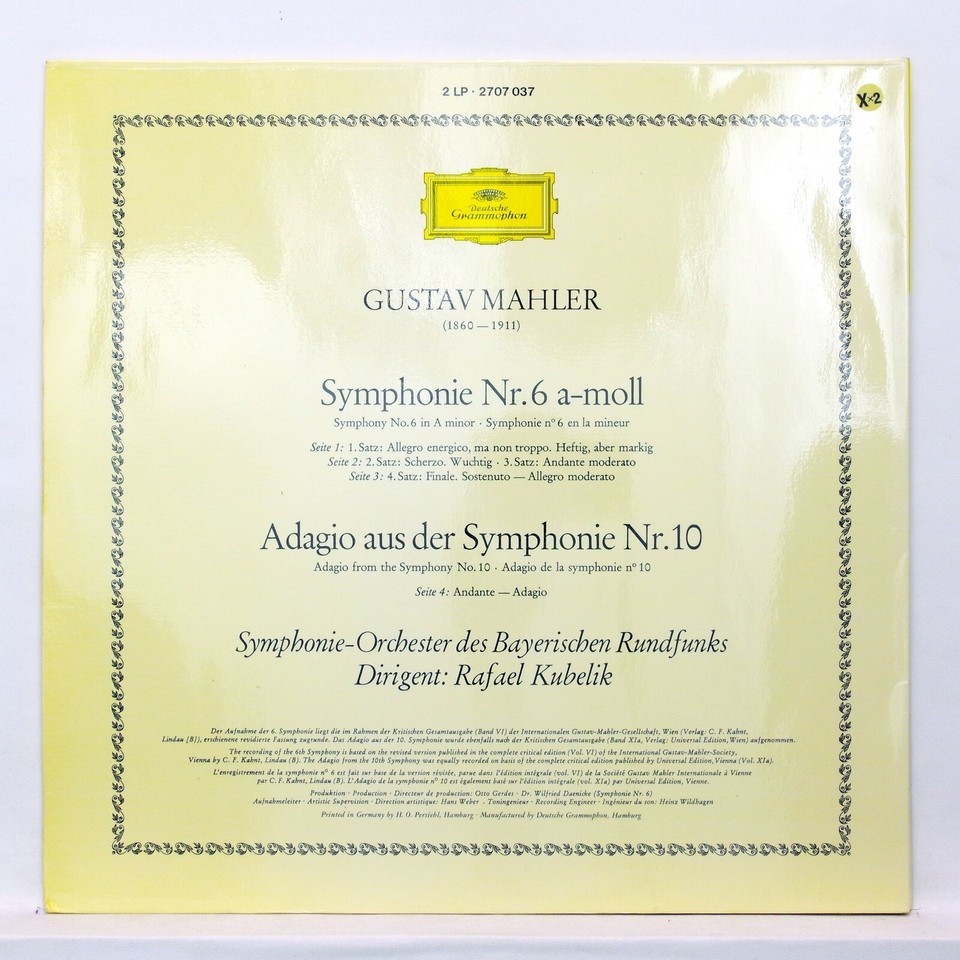 RAFAEL KUBELIK – MAHLER symphony no.6 DGG 2707037 2xLPs EX++ | eBay
