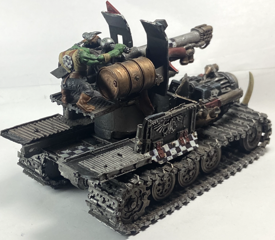 Warhammer 40K Orks Big Trakk Forgeworld OOP w/ Custom Supa Skorcha Well ...