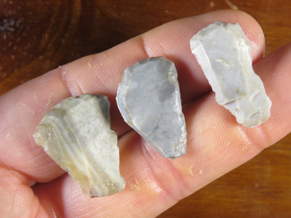 Nice group of 10 Oneota uniface snub-nose scrapers, Saline County ...