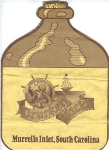 Drunken Jacks Jug Shaped Menu Murrells Inlet South Carolina | eBay