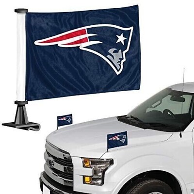 Football New England Patriots Flags Set of Two Car Hood Trunk 4"x6 ...