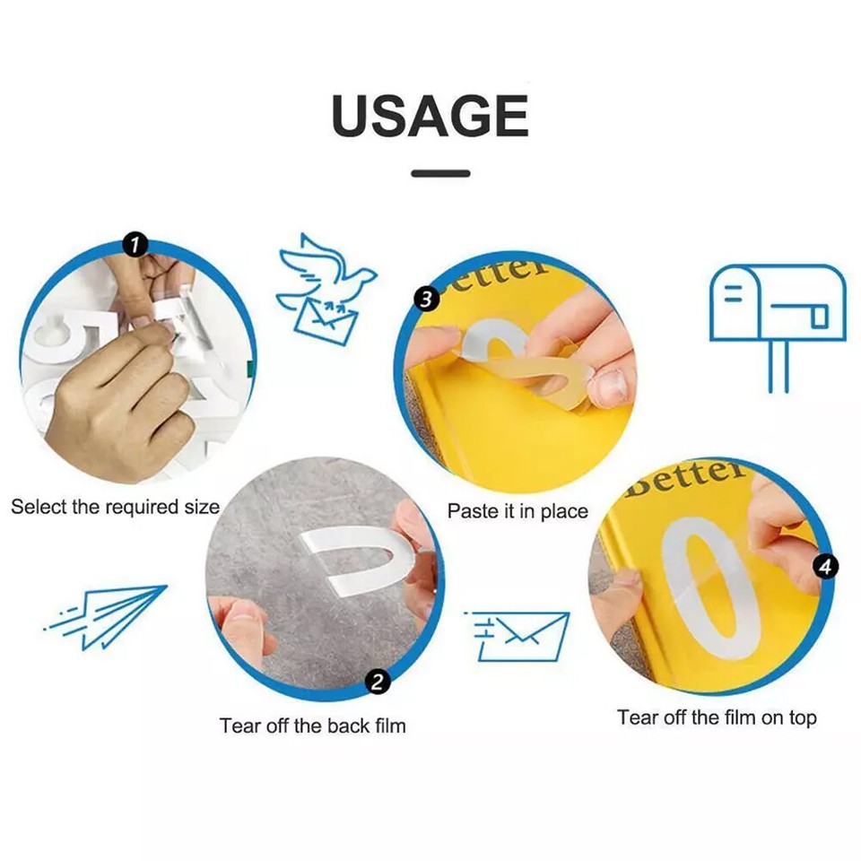 3pcs License Plate Number Reflective Invisible Digital Sticker 2024 NEW ...