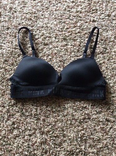 Victoria Secret Wear Everywhere Wireless Push Up Bra 34A Black | eBay
