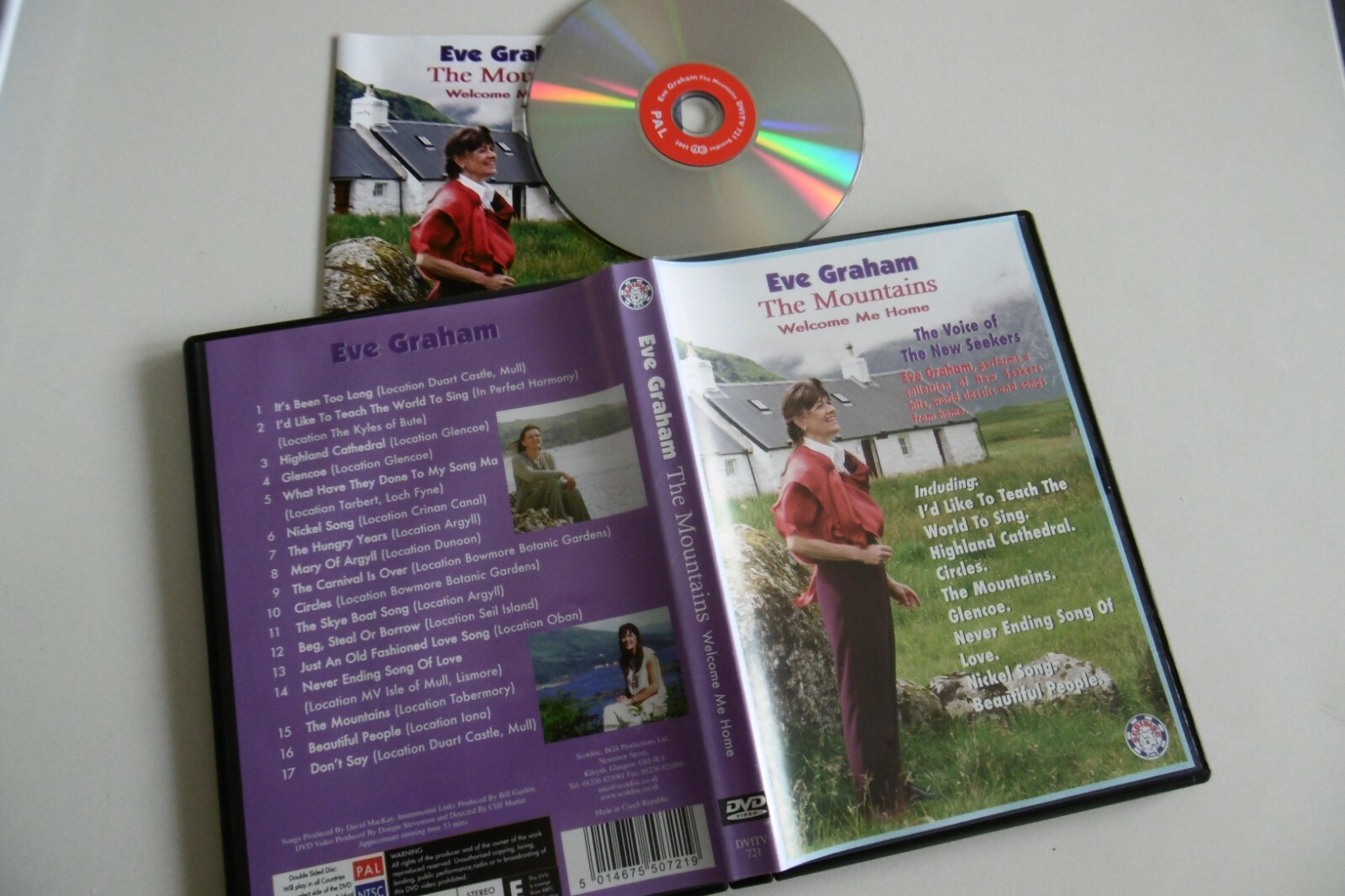 EVE GRAHAM (NEW SEEKERS) THE MOUNTAINS WELCOME ME HOME DVD 17 TRKS SONG ...