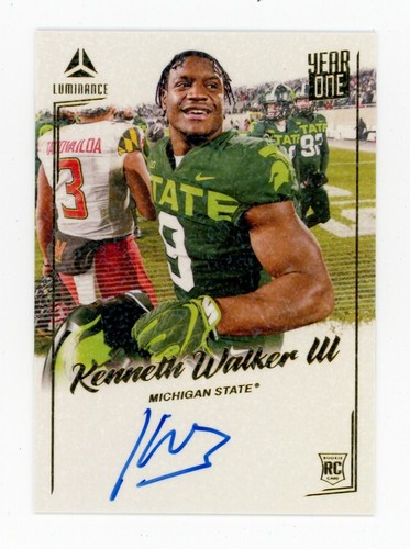 Kenneth Walker III 2022 Panini Luminance Year One Rookie Autograph SP ...