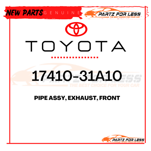 17410-31A10 TOYOTA GENUINE PIPE ASSY, EXHAUST, FRONT 1741031A10 NEW OEM ...