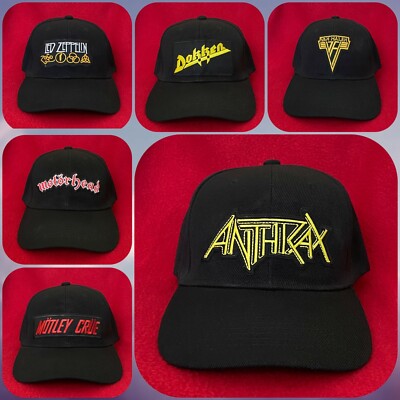 Rock Band Solid Color Baseball Cap Adjustable Strap Back | eBay