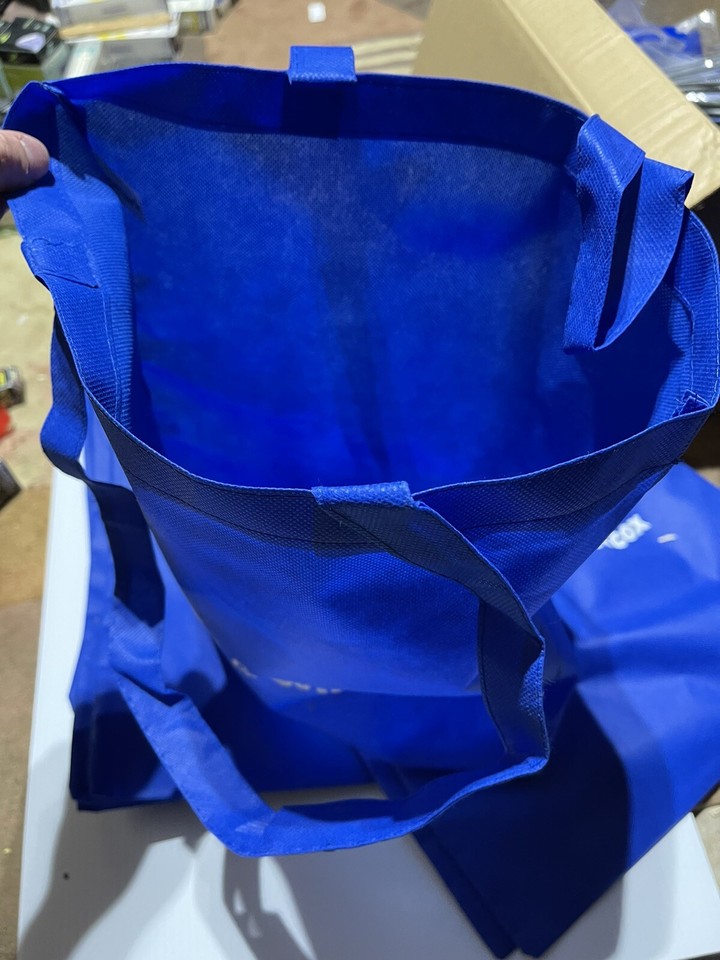 New 20 Pack - Blue Tote Bag reusable Grocery Bag. Hand Bag 15X16 Inches ...