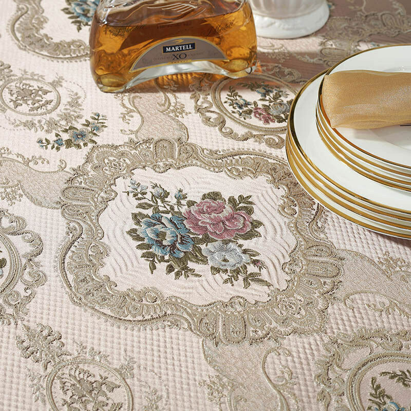 European Lace Tablecloths Round Vintage Cutwork Jacquard Floral Home ...