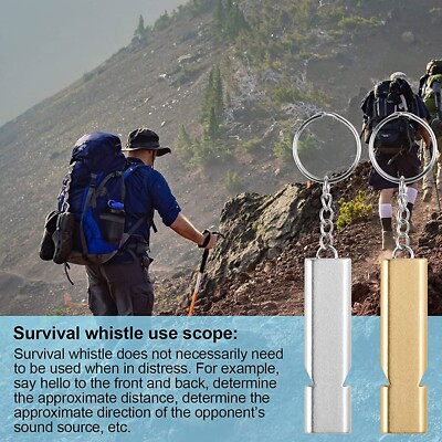 Survival Whistle With Key Chain，Aluminum Alloy Dual Frequency Survival ...