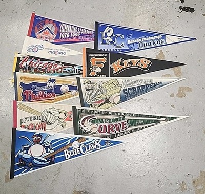 Lot Of 10 MLB Baseball Flag Pennants Full Size | eBay